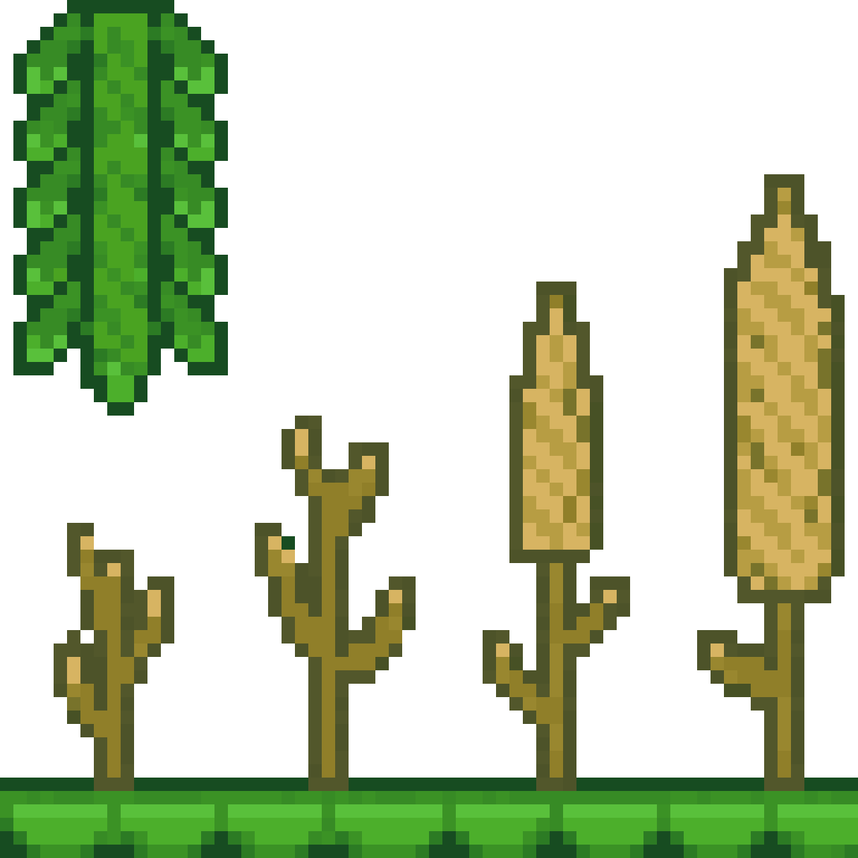 2d pixel seed to fully grown plant | Sprite-AI